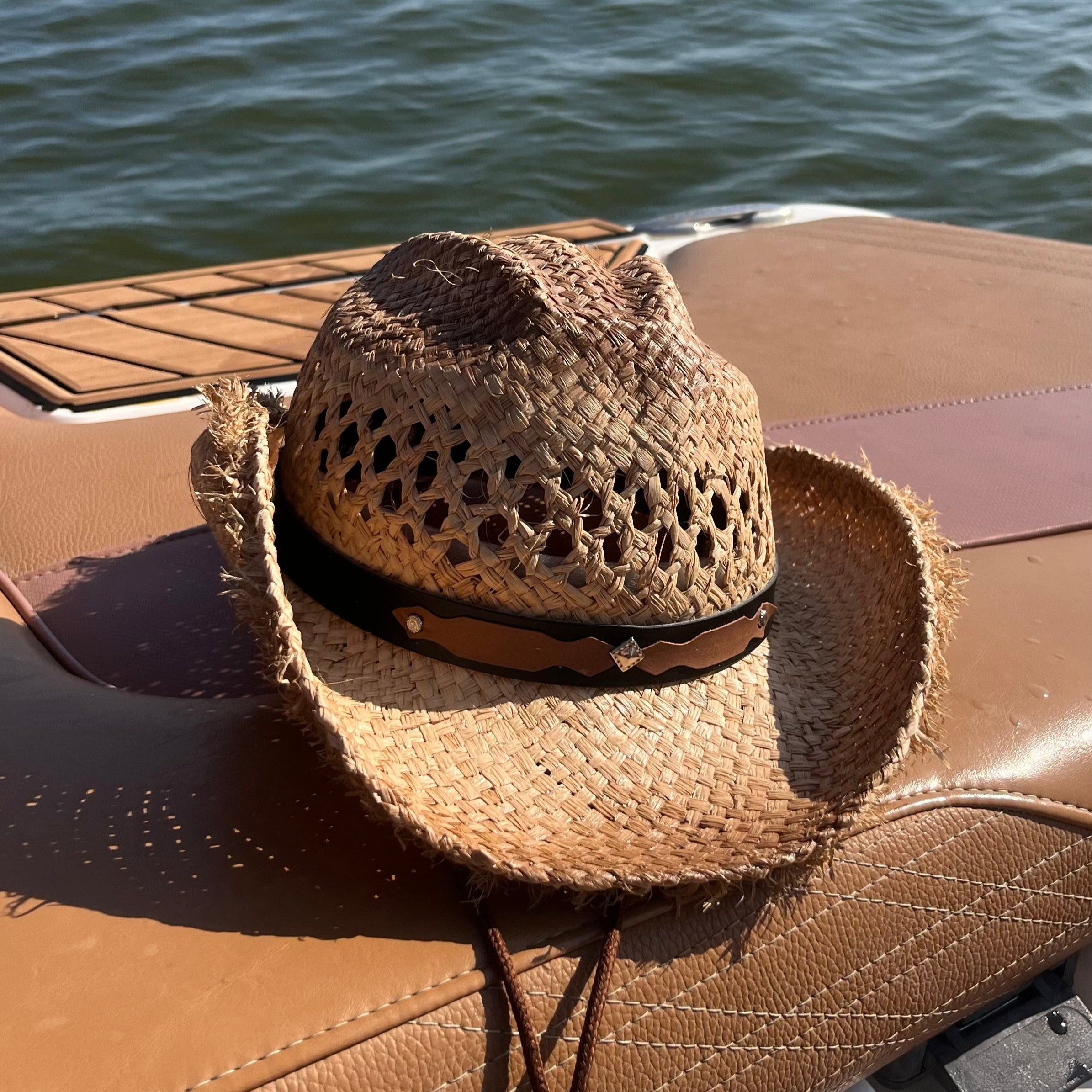 PUERTO ESCONDIDO - Sombrero vaquero de playa de paja – ANVAR MX