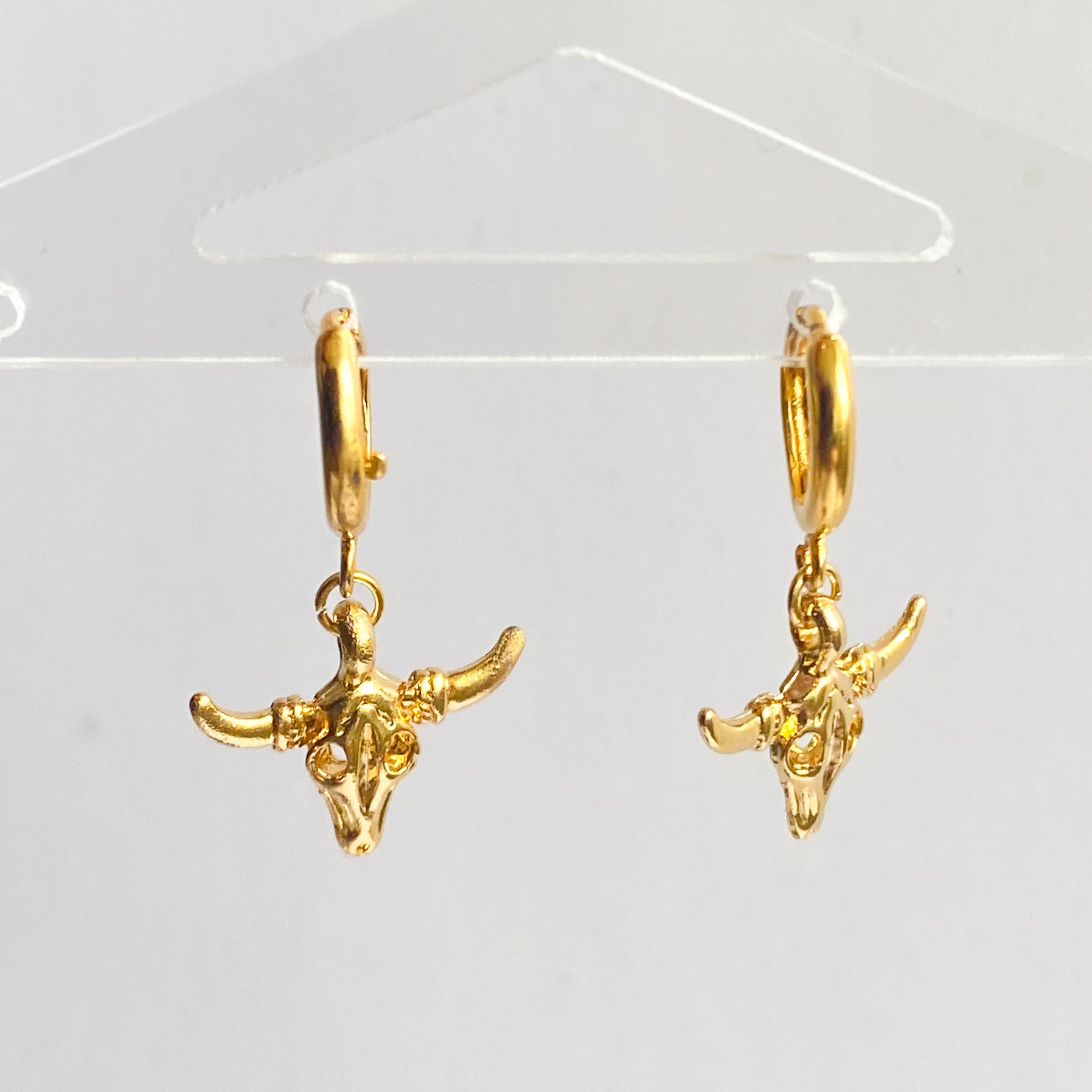 GLORIA - ARETES TORO CHICO CHAPA DE ORO – ANVAR MX