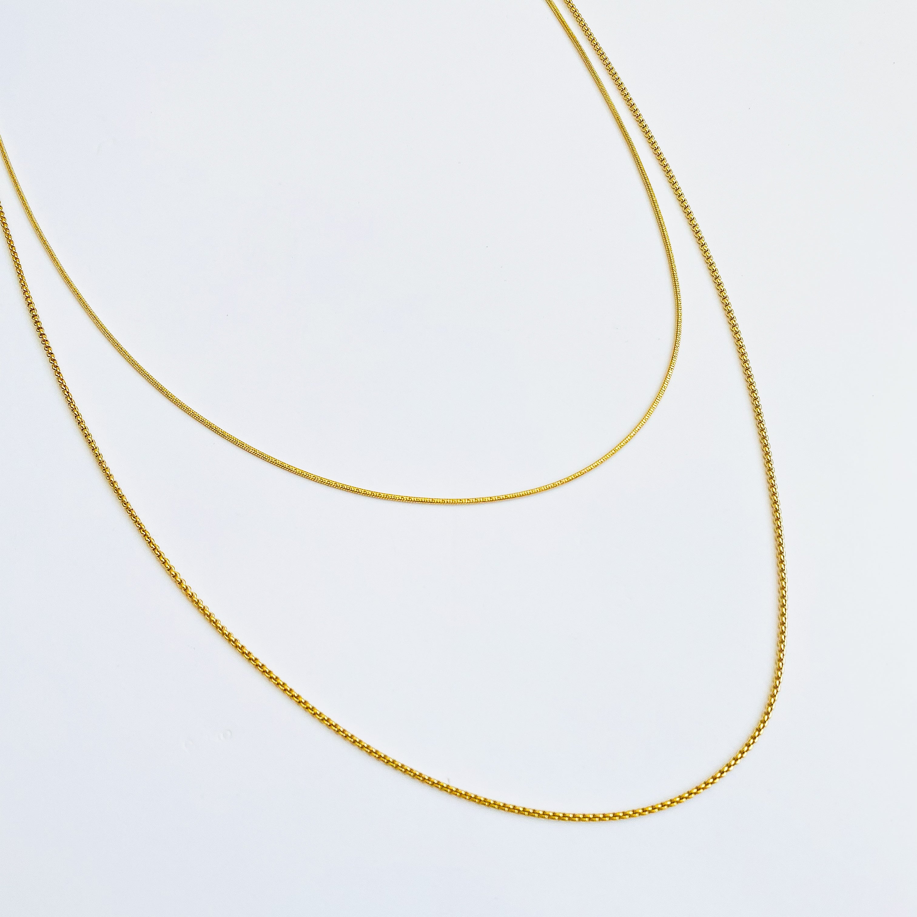 BROOKE - COLLAR DOBLE COLA DE RATA ACERO INOXIDABBL – ANVAR MX